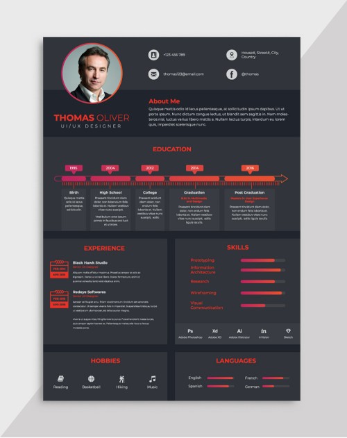 Ready Resume Template - InfoGraphic CV