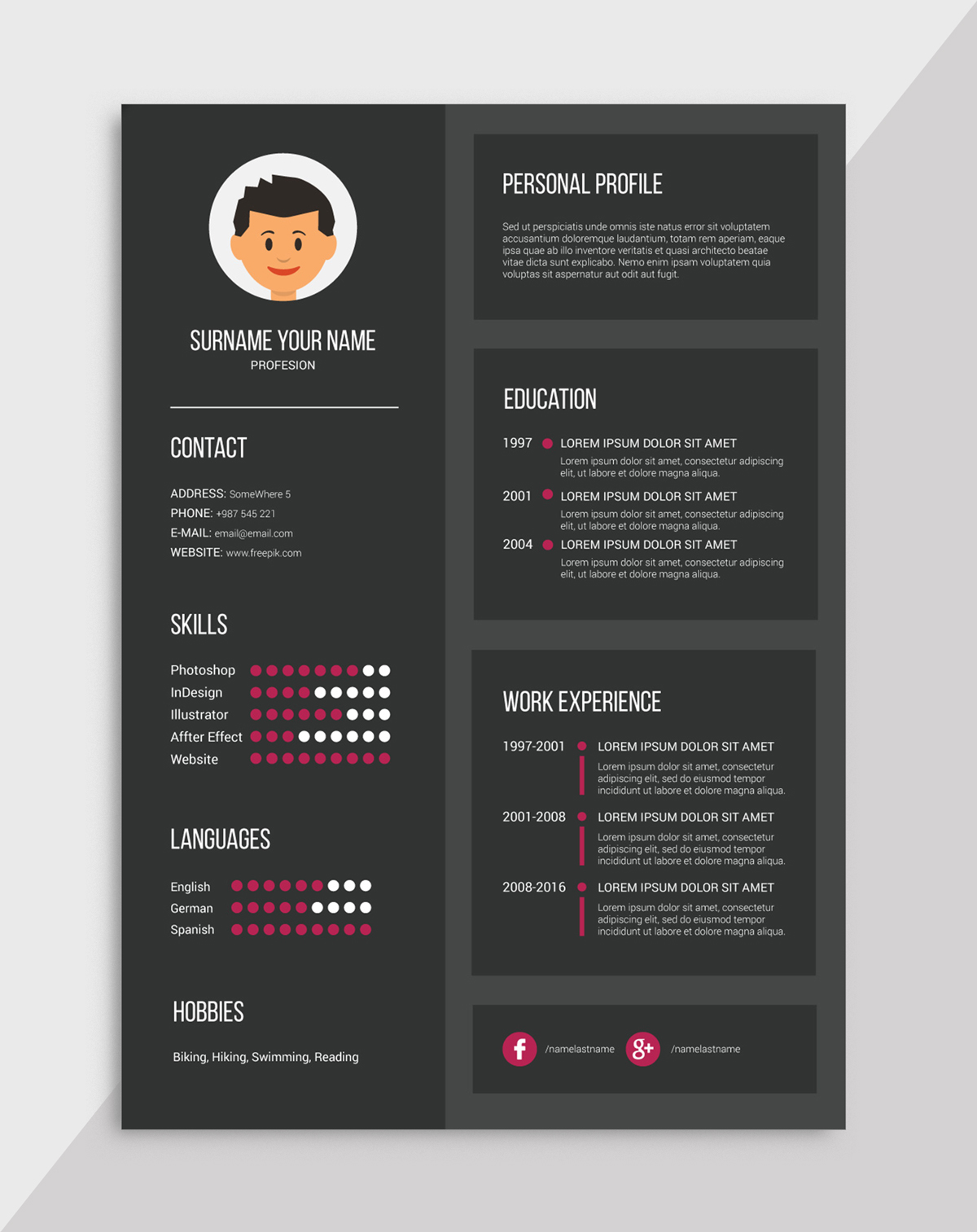 نموذج سيرة ذاتية جاهزة - InfoGraphic CV