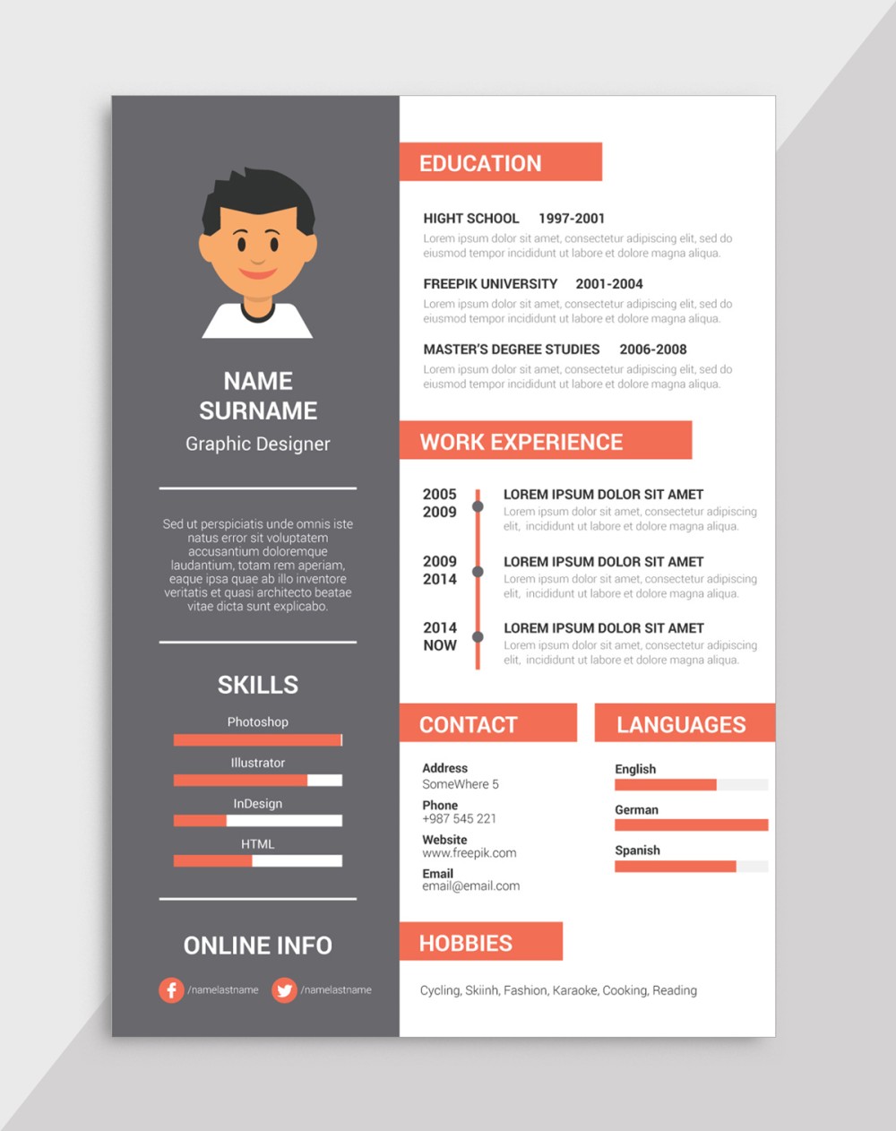 نموذج سيرة ذاتية جاهزة - InfoGraphic CV